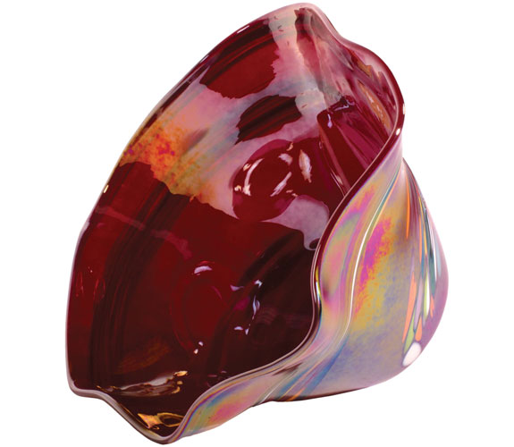 Childhood's End Gallery | Wave Red Rainbow Twist Bowl by Glass Eye ...